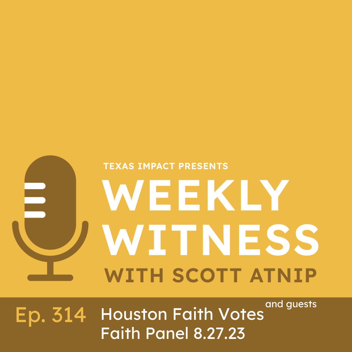 Ep. 314 Houston Faith Votes Faith Panel 8.27.23 - Texas Impact