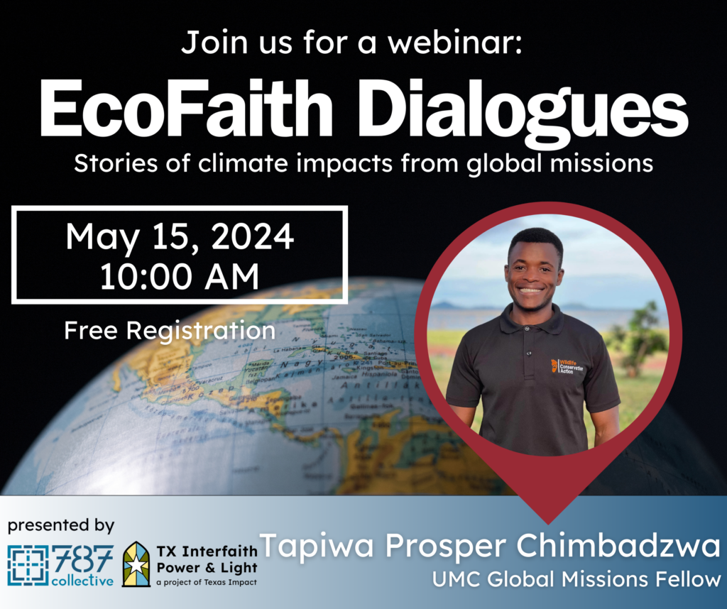 EcoFaith Dialogues, Tapiwa Prosper Chimbadzwa - Texas Impact